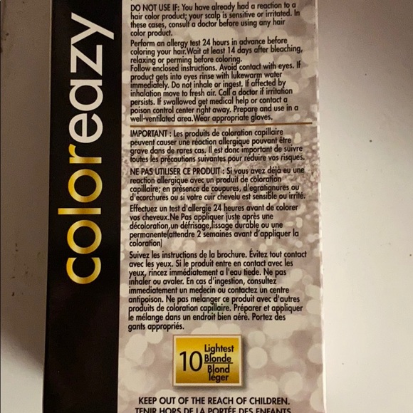Coloreazy | Hair | Coloreazy Lightest Blonde Hair Color Nib | Poshmark
